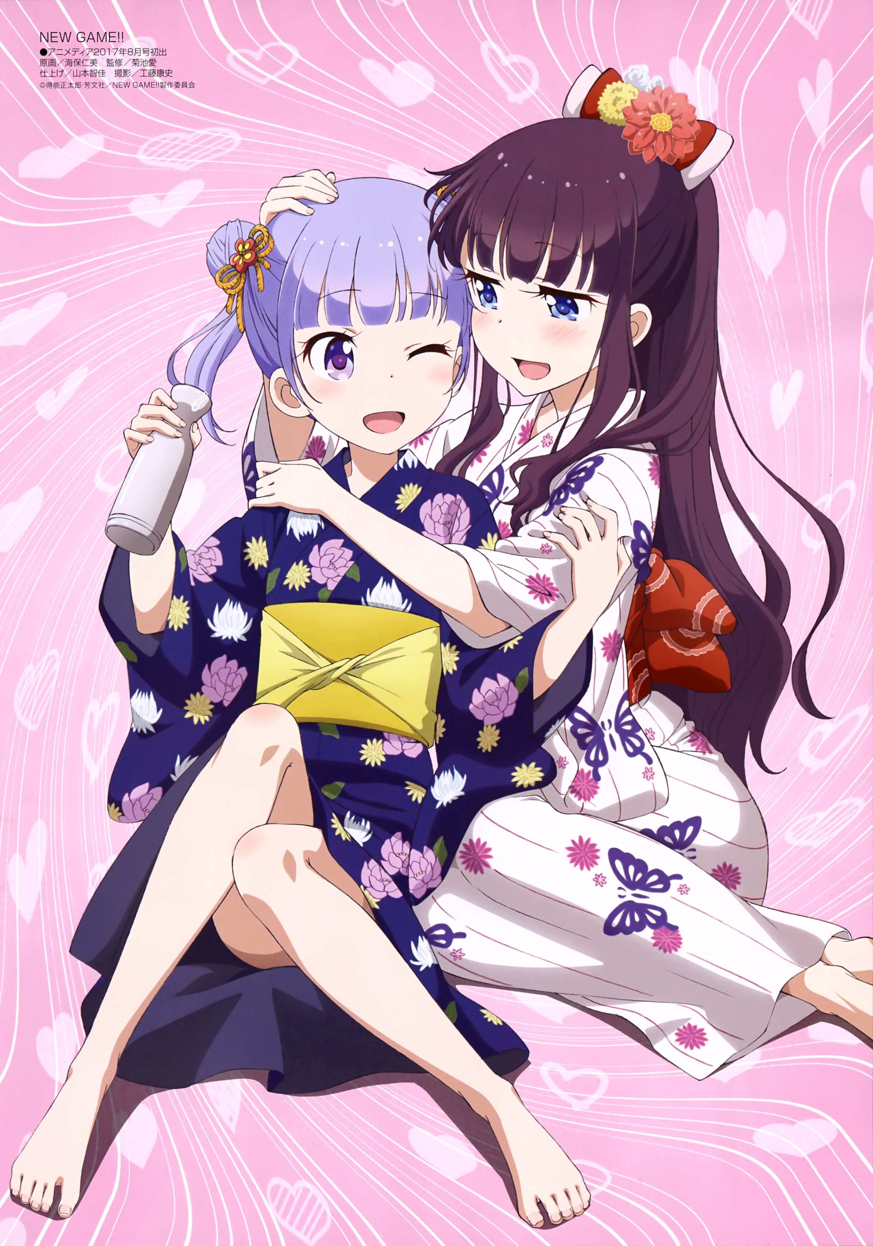 Suzukaze Aoba And Takimoto Hifumi Megami Magazine And 1 More Drawn By
